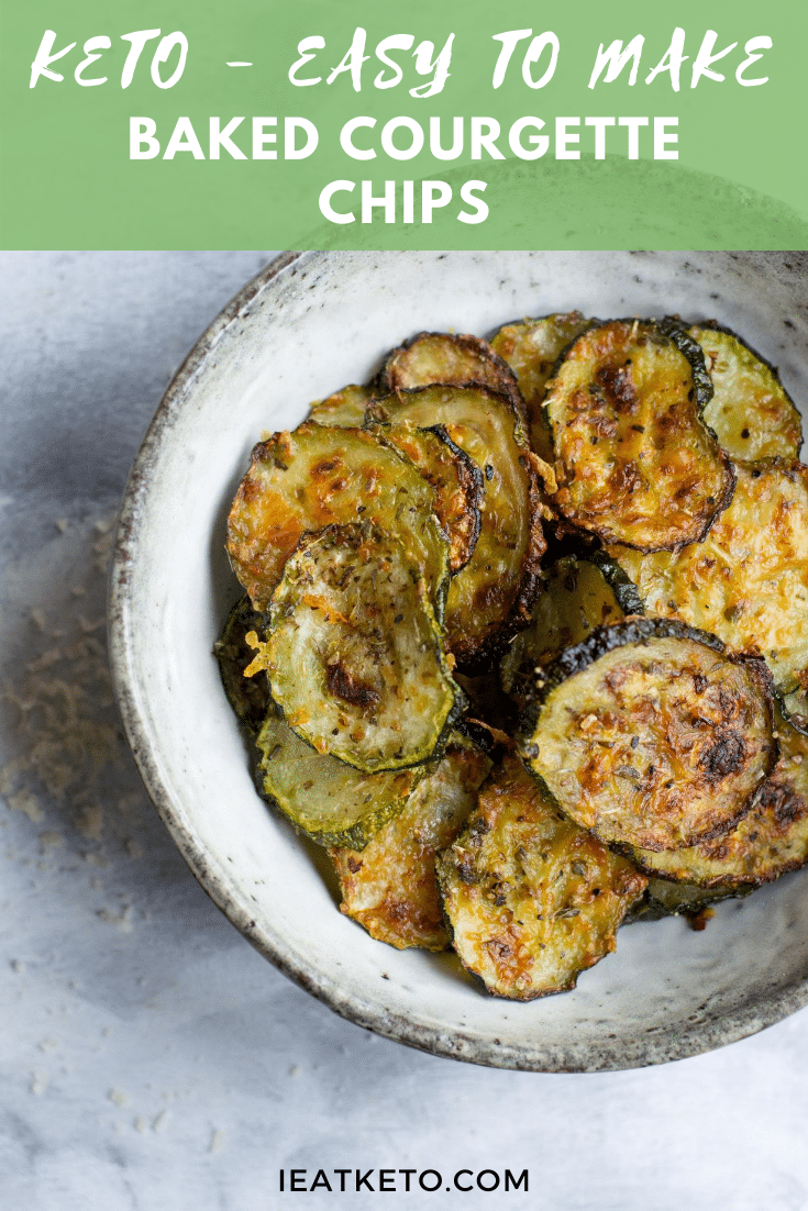 Baked keto courgette chips