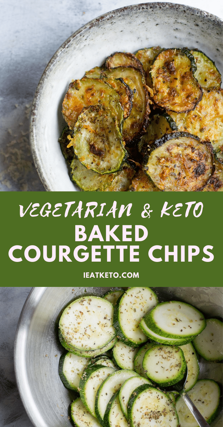 Baked keto courgette chips