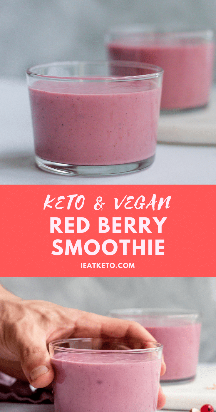 Vegan keto red berry smoothie | I Eat Keto