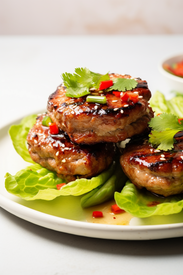 Mouthwatering Asian Pork Keto Burgers with Ginger and Garlic Recipe for ...