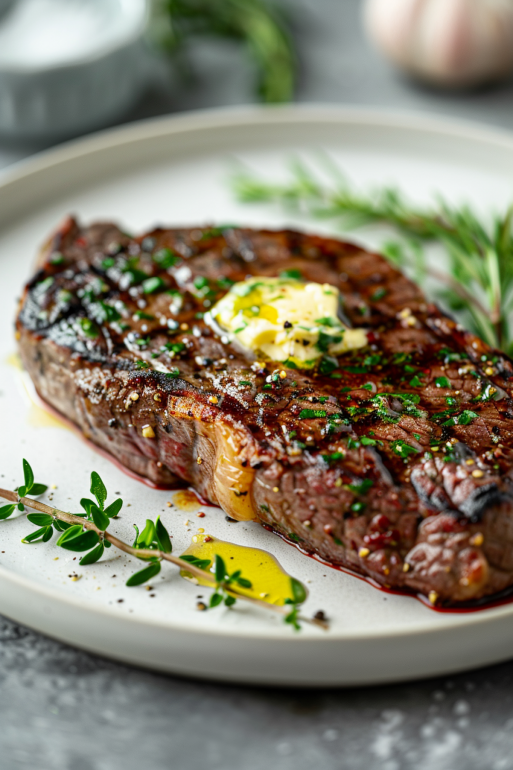 Delicious Keto Recipe: Grilled Ribeye Steak with Garlic Herb Butter for ...