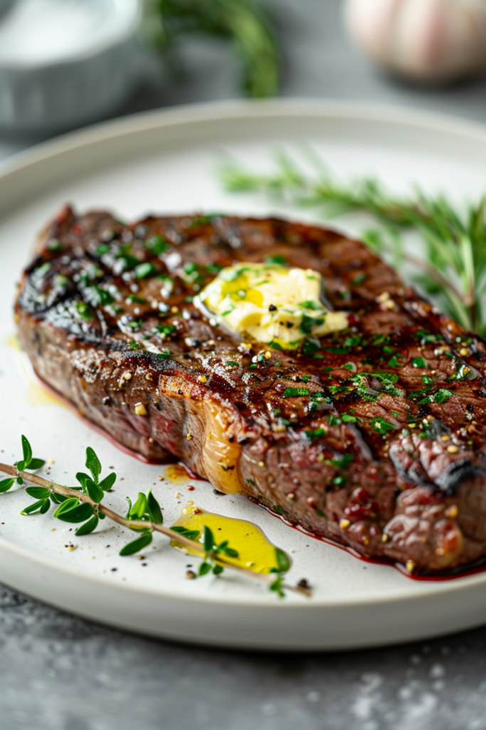 Delicious Keto Recipe: Grilled Ribeye Steak with Garlic Herb Butter for ...