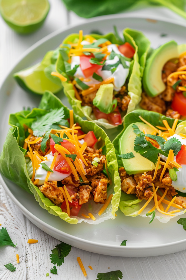 Mouthwatering Keto Chicken Tacos with Lettuce Wrap Shells: A Healthy ...
