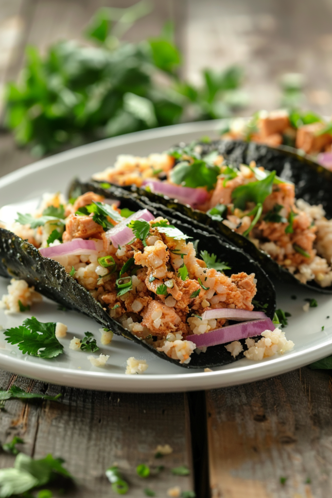 Mouthwatering Keto Spicy Tuna Tacos with Seaweed Shells Recipe for a ...