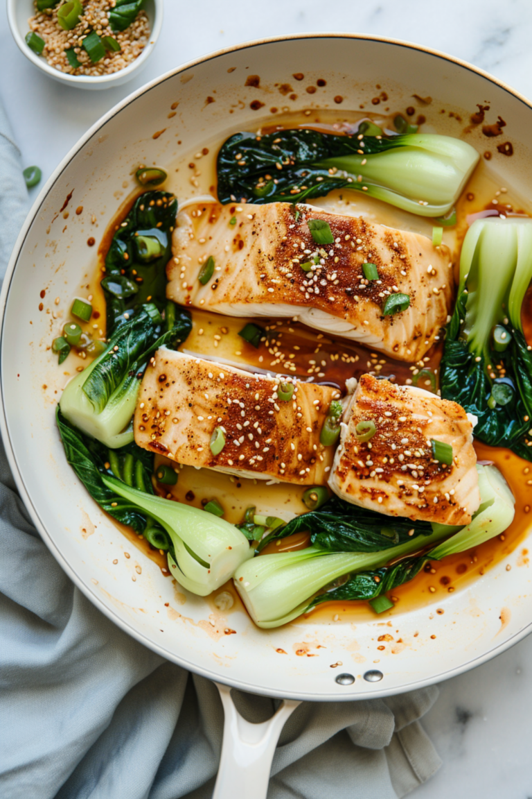 Mouthwatering Asian-Style Keto Braised Cod with Bok Choy Recipe for ...