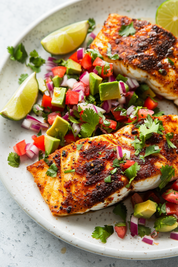 Easy and Delicious Keto Blackened Cod with Avocado Salsa Recipe for a ...