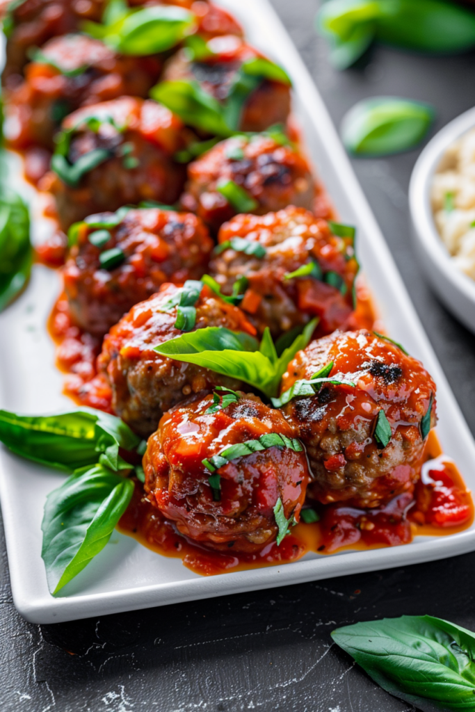 Easy Keto Italian Sausage Meatballs with Marinara Sauce Recipe for a ...