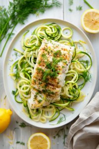 Easy and Delicious Keto Lemon Dill Cod with Zucchini Noodles Recipe for ...