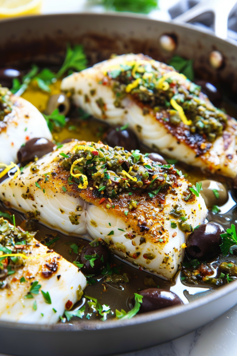 Easy Keto Mediterranean Cod with Olive Tapenade: A Must-Try Low Carb Recipe