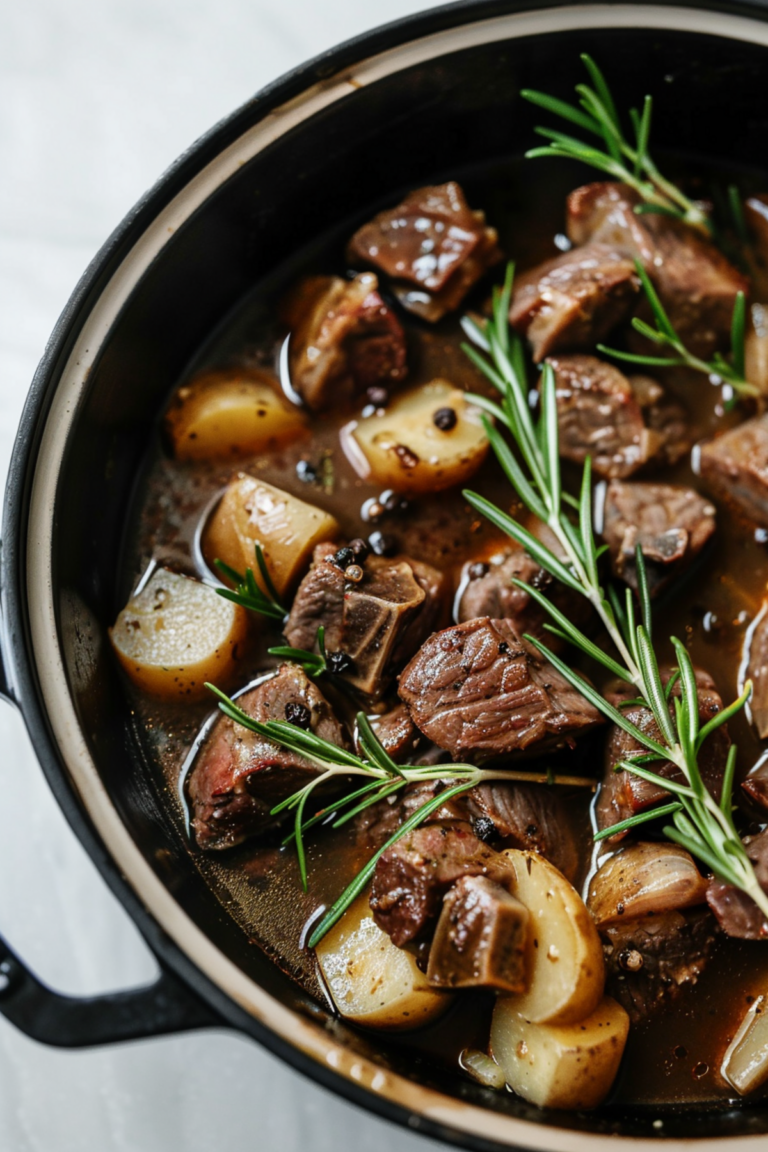 Mouthwatering Keto Dutch Oven Lamb Stew with Turnips and Rosemary Recipe