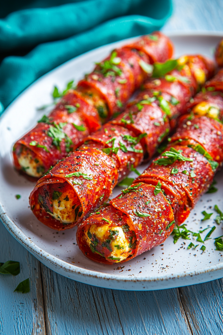 Delicious Pepperoni-Wrapped Mozzarella Sticks: A Perfect Keto Snack Recipe
