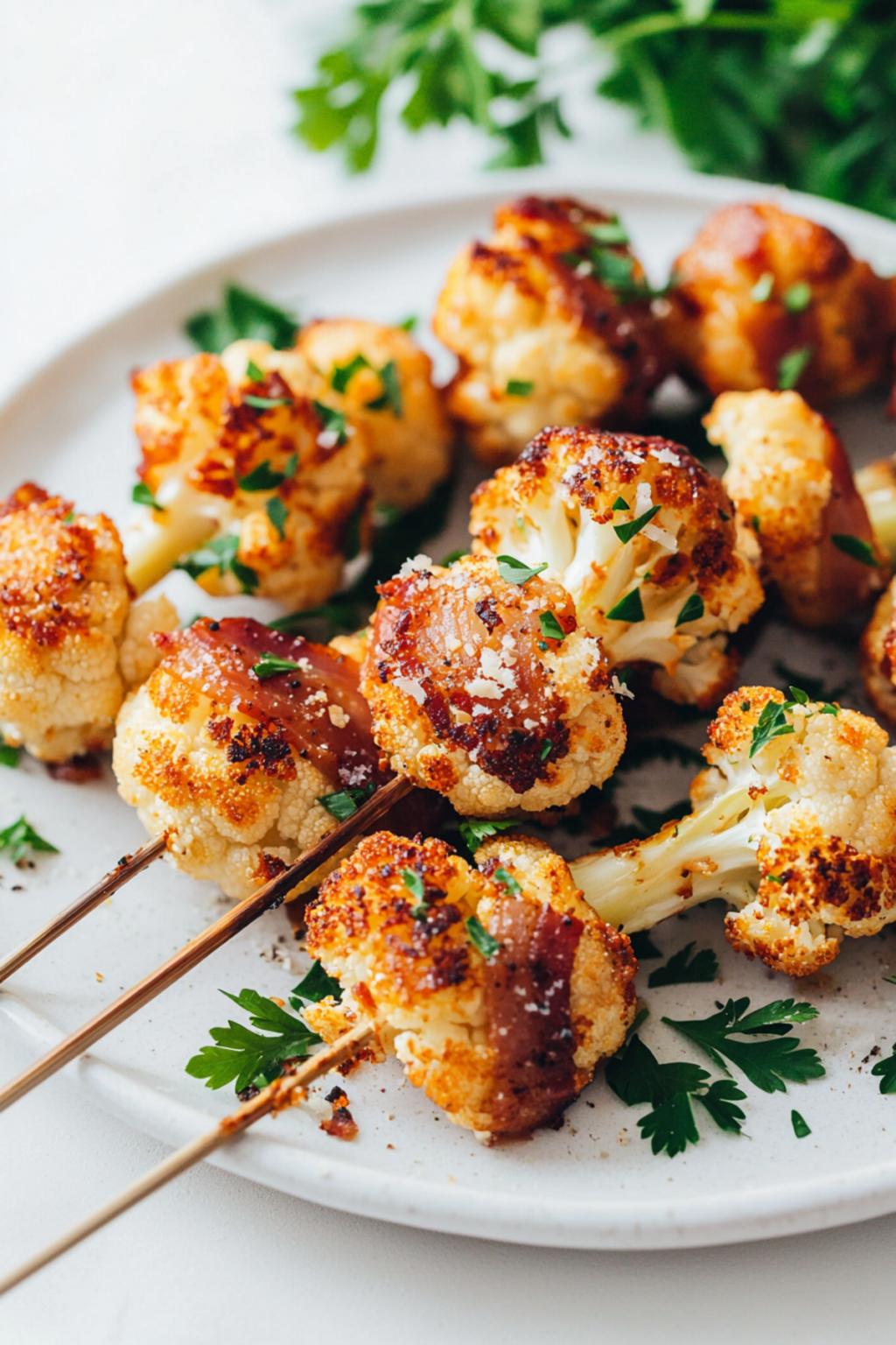 Delicious Bacon-Wrapped Cauliflower Lollipops for a Low-Carb Snack Delight