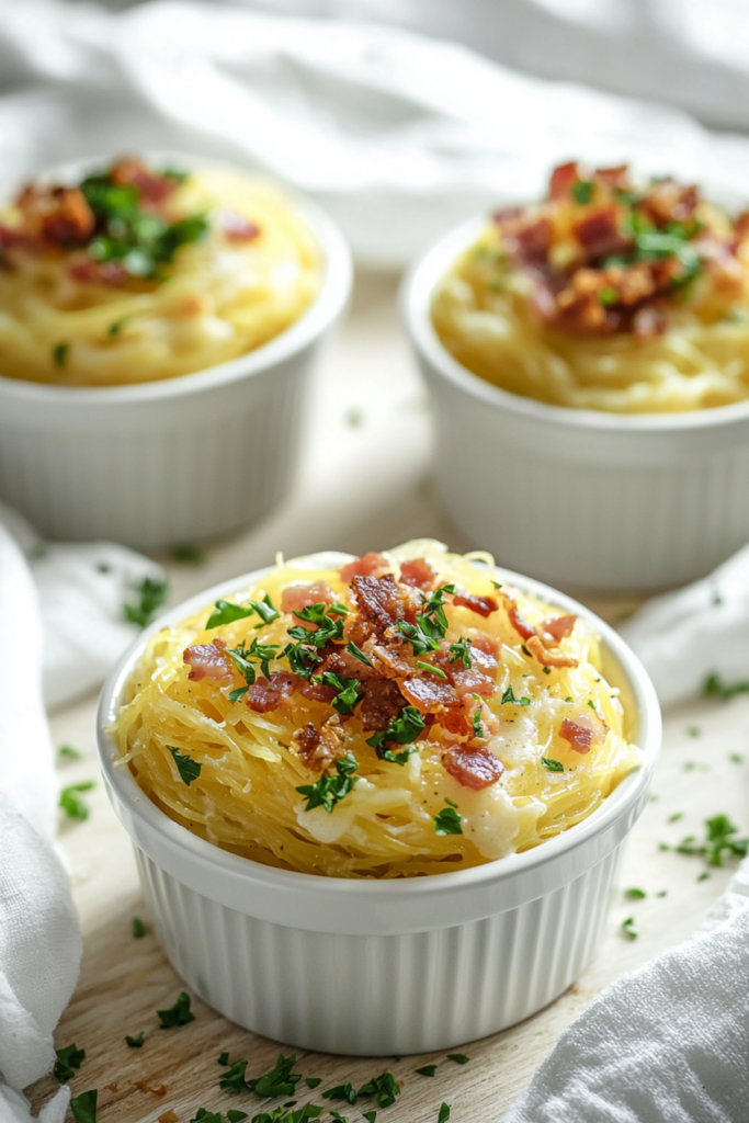 Delicious Spaghetti Squash Carbonara Cups: A Low-Carb Keto Delight