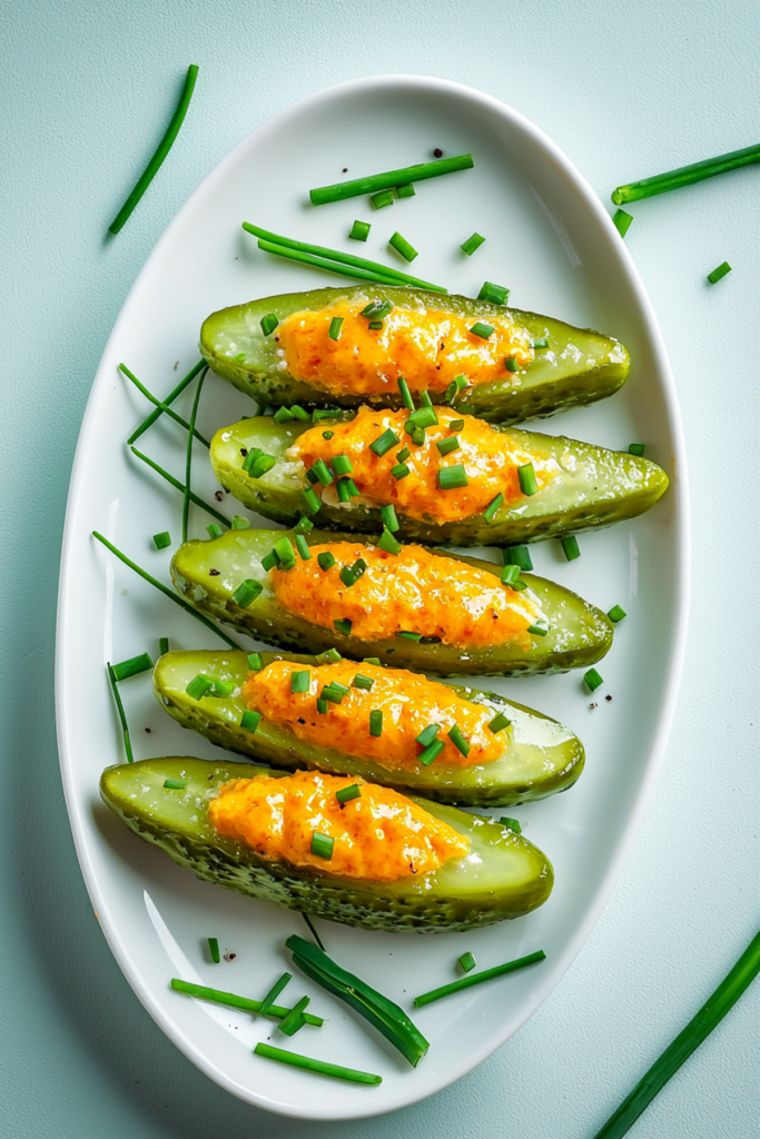 Delicious Spicy Cheese-Stuffed Pickle Spears Recipe for Your Keto Snack ...
